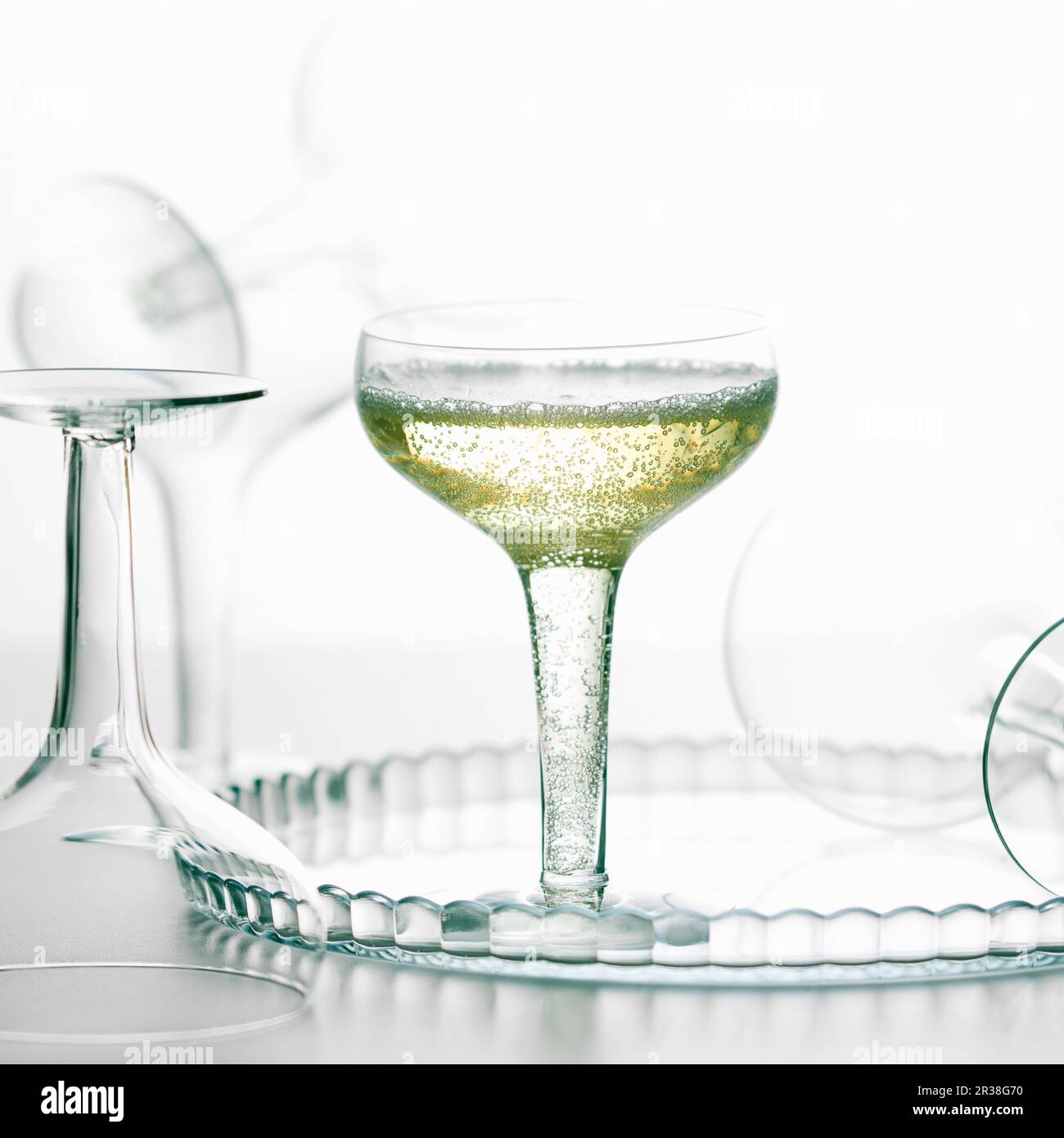 Glass of bubbly champagne Stock Photo - Alamy