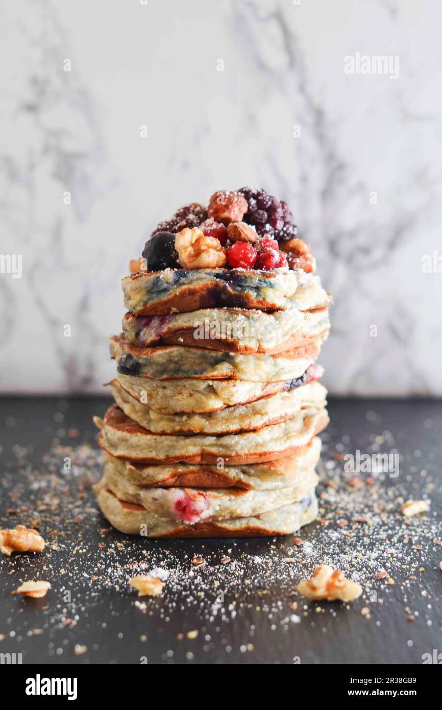 Forest Fruit Pancakes Stock Photo - Alamy