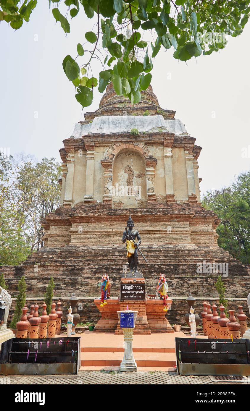 The historic Wat Ched Yod in Chiang Mai, Thailand, was based on the ...