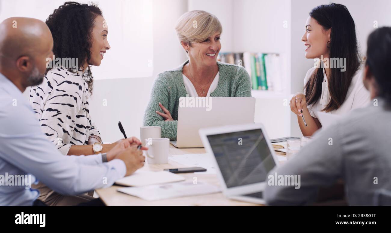 Diversity, business and people in a meeting for a discussion with ...