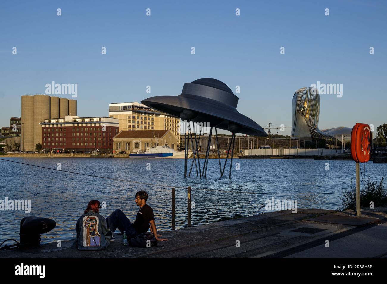 FRANCE. GIRONDE (33). BORDEAUX. "THE SPACE SHIP", SCULPTURE IN THE ...