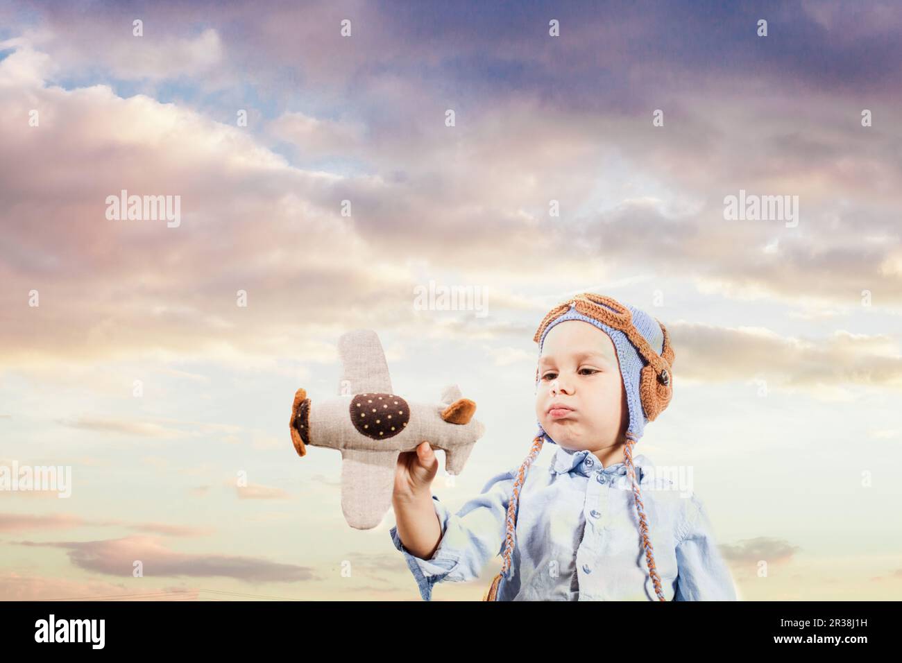 Little boy pilot Stock Photo - Alamy