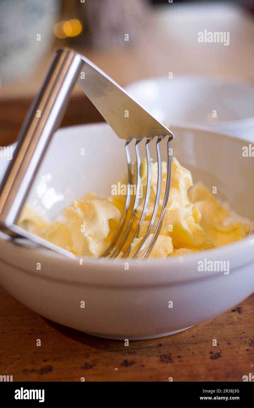 Soft butter with a pastry blender Stock Photo - Alamy