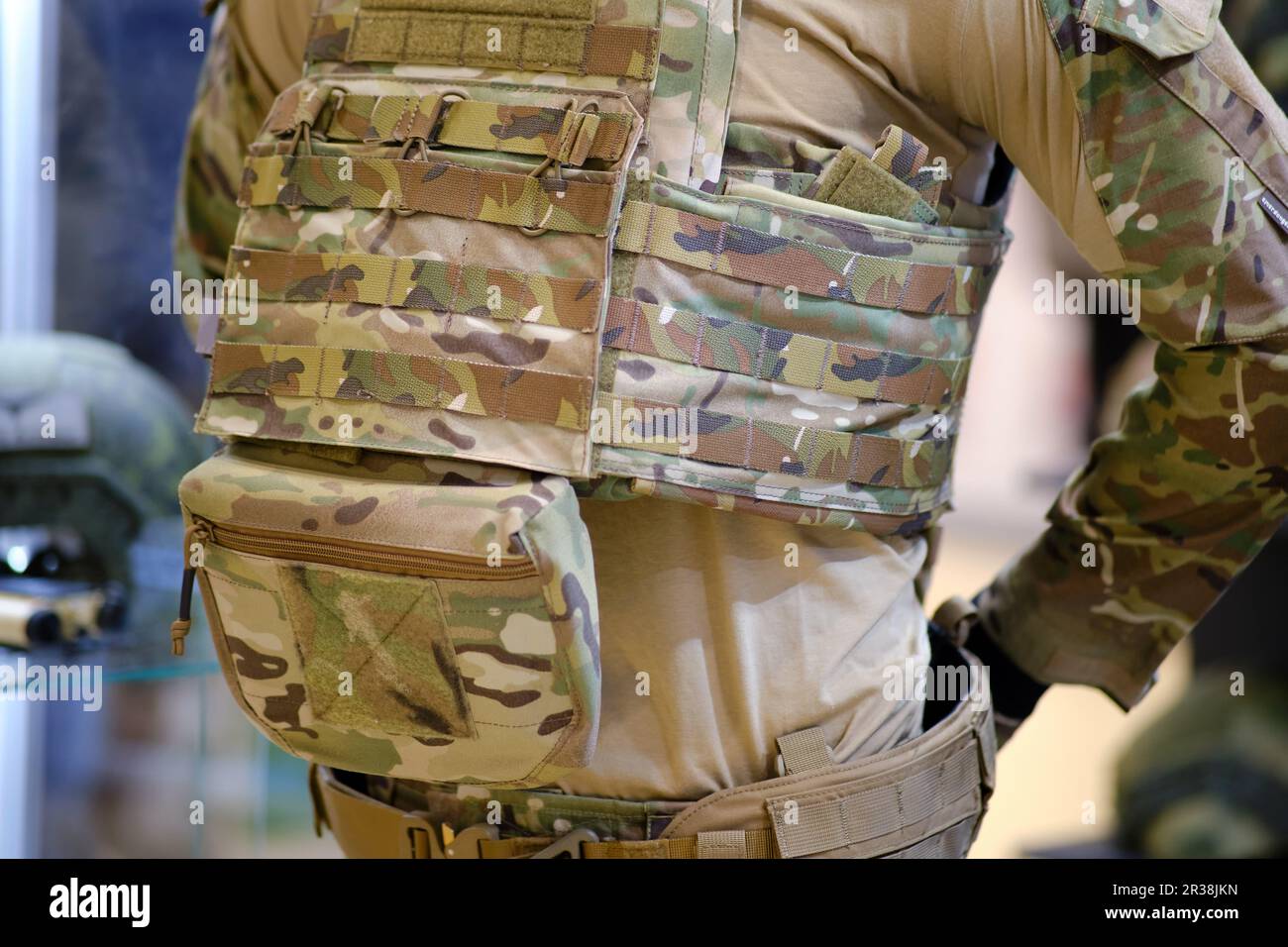 Army pouches and a holster with weapons for military uniforms. Bags for ...