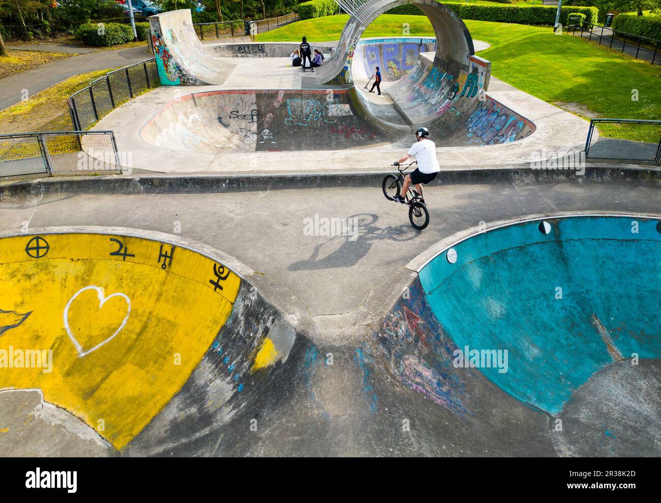 Livingston, Scotland, UK. 22 May 2023. Aerial drone view of Livingston ...