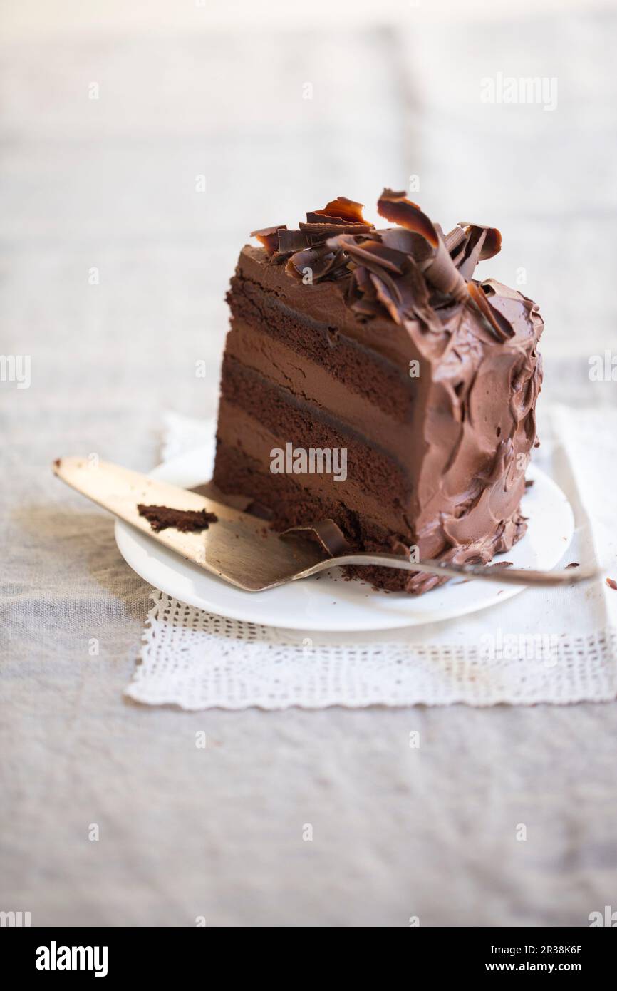 Triple chocolate gateau cake hi-res stock photography and images - Alamy