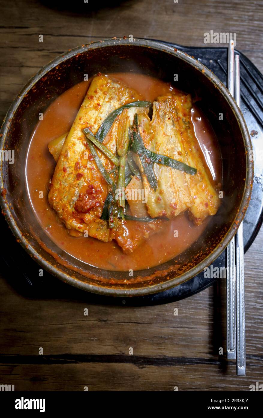 Kimchi jjigae (kimchi stew) from South Korea Stock Photo - Alamy
