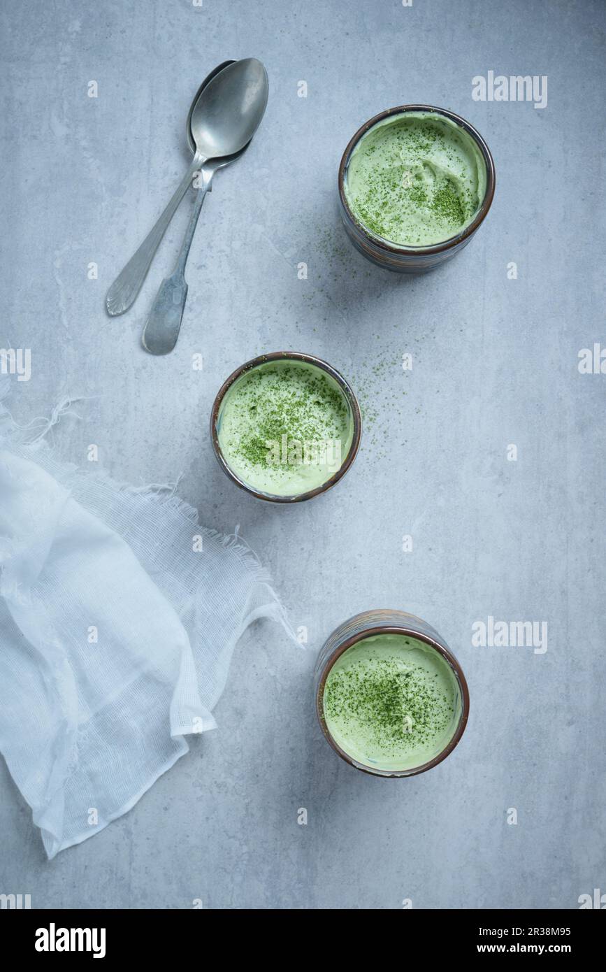 Matcha Pudding (Japan Stock Photo - Alamy