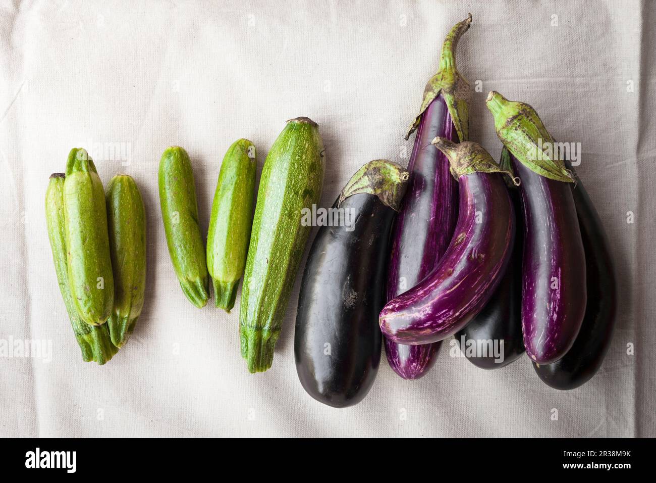 Mini courgettes and aubergines Stock Photo - Alamy