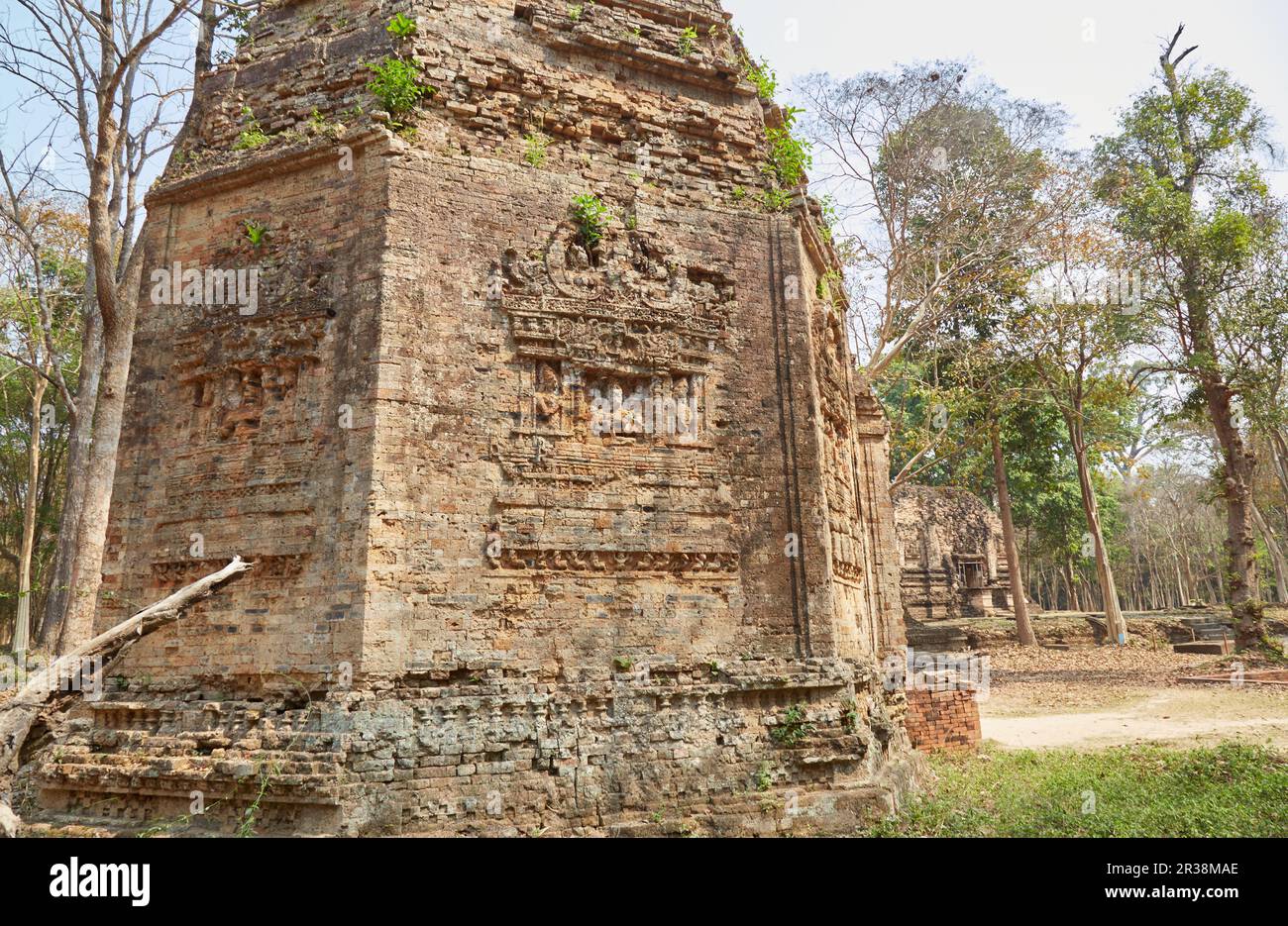 The pre-Angkorian ruins of Sambor Prei Kuk in Cambodia demonstrate the ...
