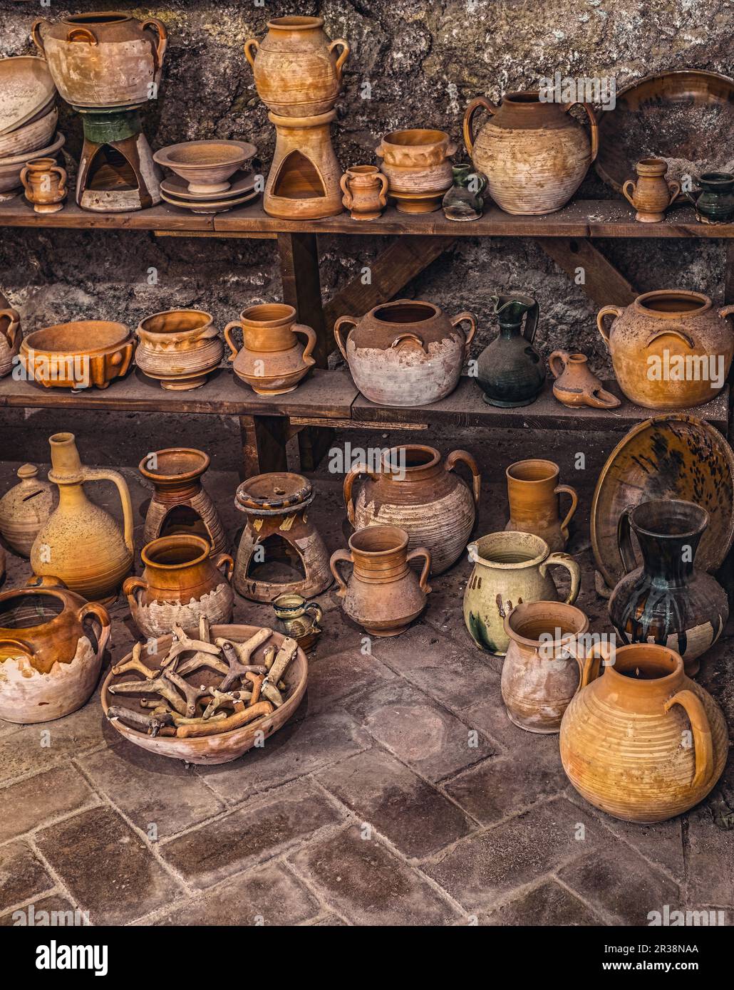 Old clay pots Stock Photo - Alamy