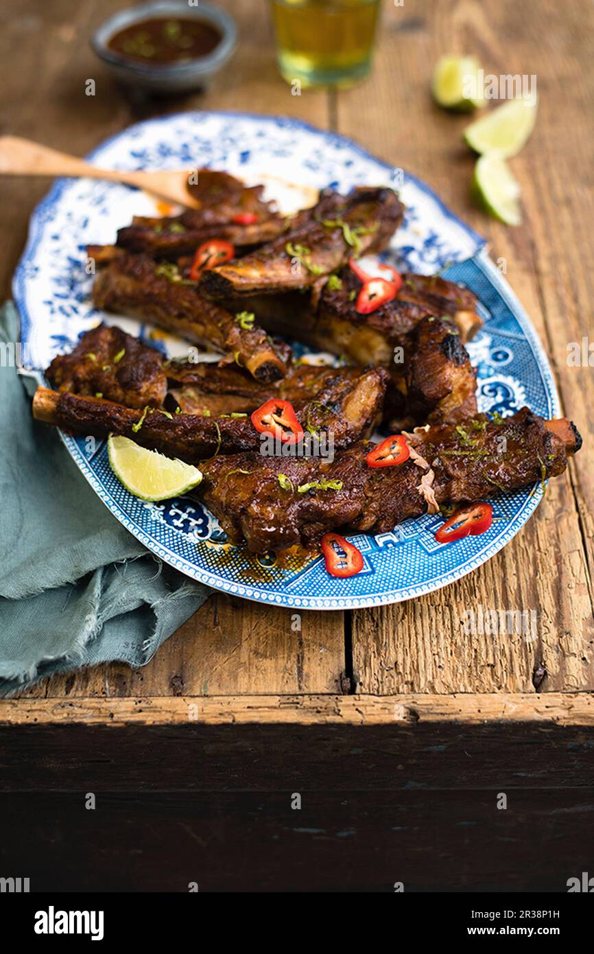 Korean pork ribs hi-res stock photography and images - Alamy