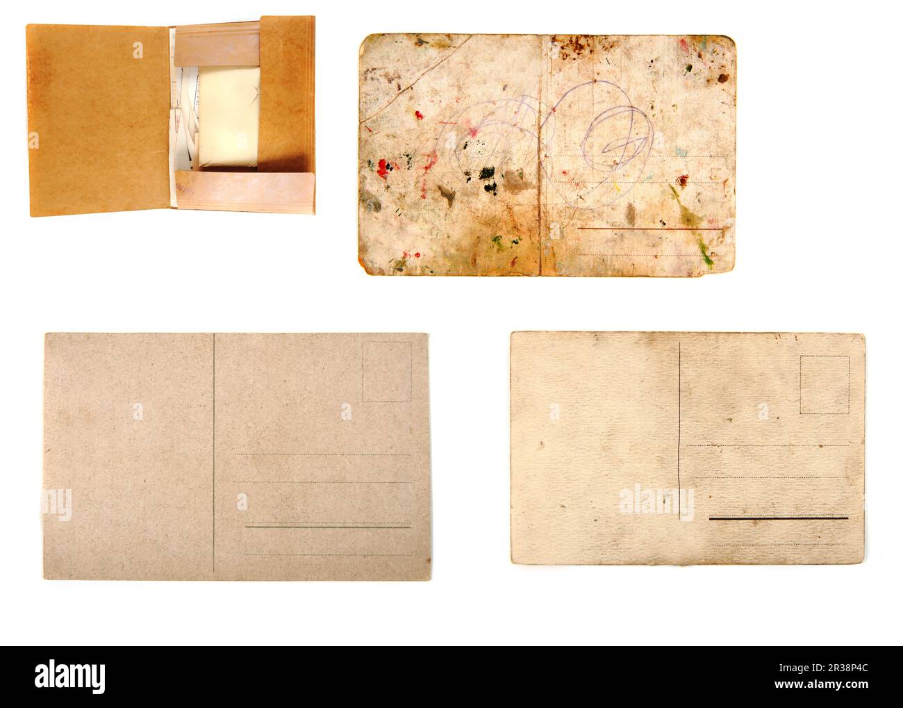 old top secret folder with documents isolated on the white background ...