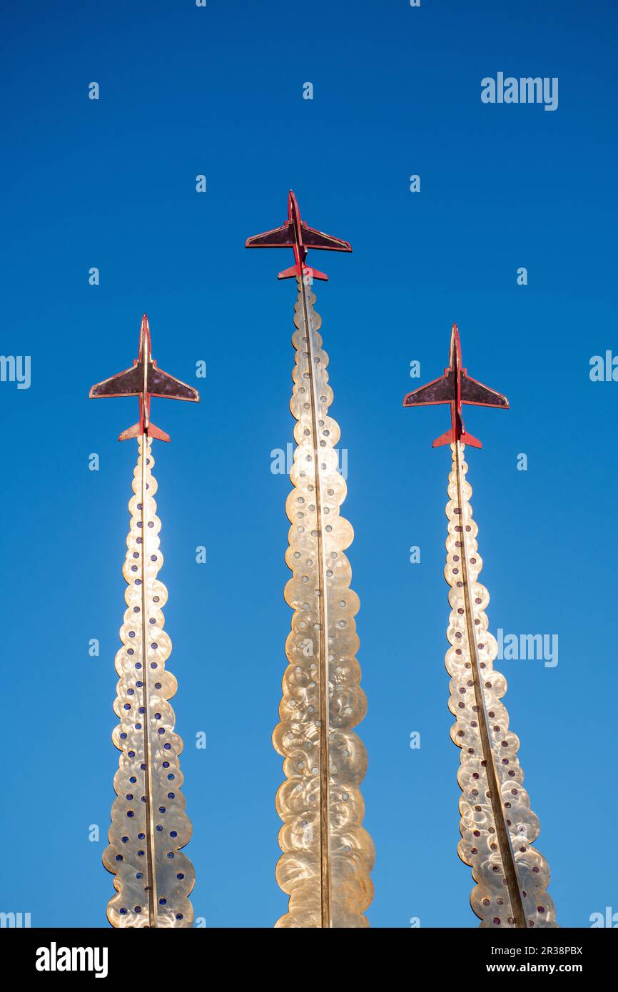 Detail of Memorial to Jon Egging member of the Red Arrows Stock Photo ...