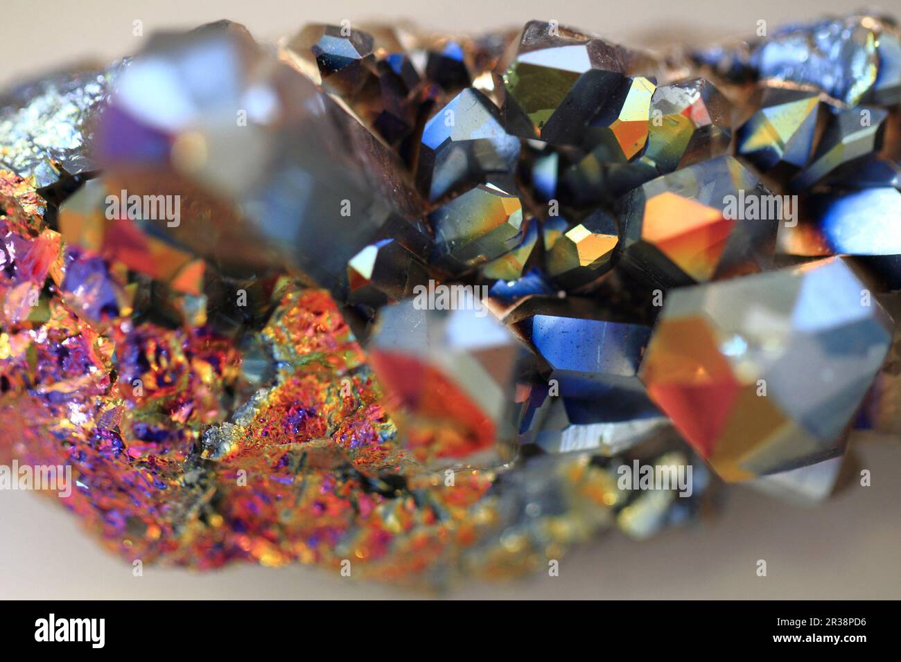 crystal with metal rainbow surface as nice background Stock Photo - Alamy
