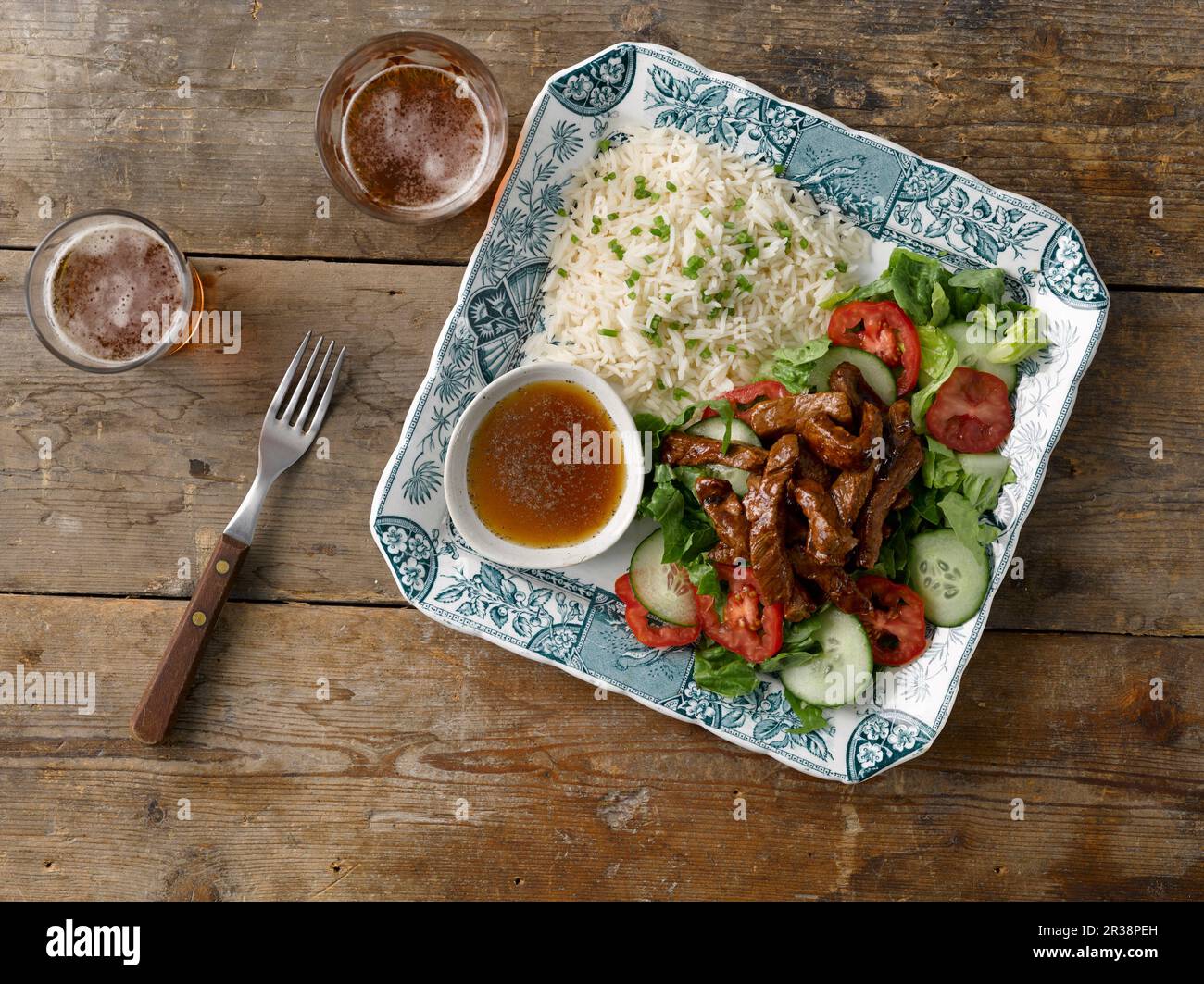 Beef lok lak (a beef dish, Cambodia, Asia Stock Photo - Alamy