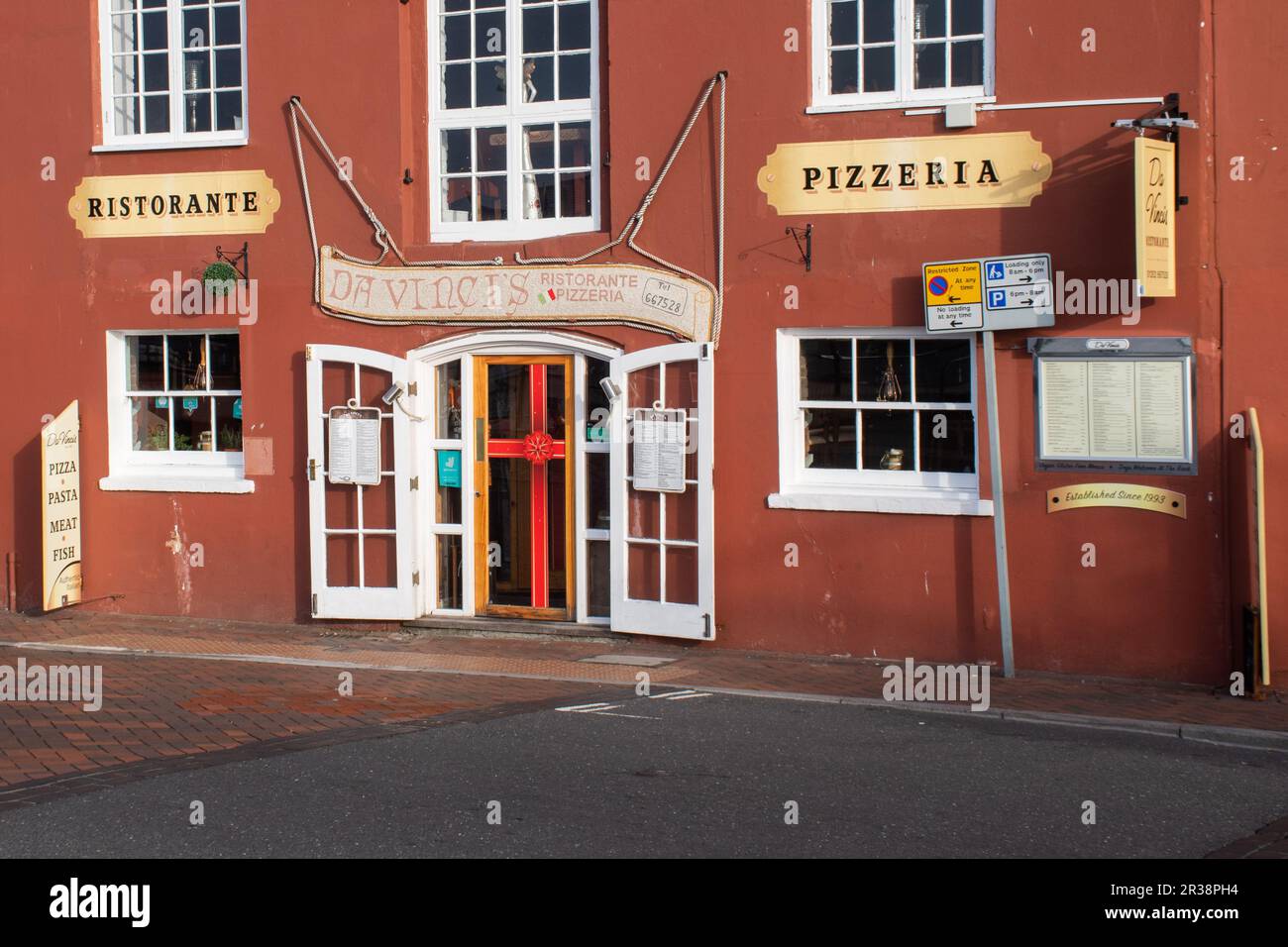 Small Italian Restaurant in UK Stock Photo - Alamy