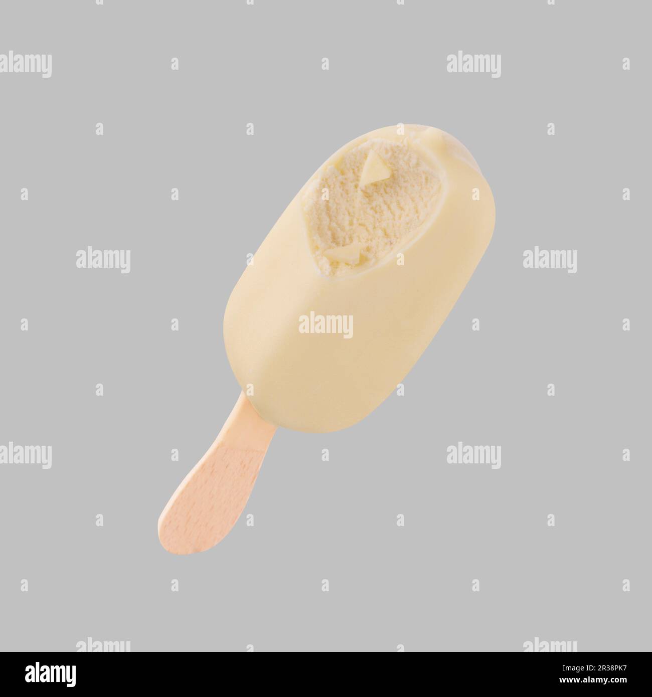 Mini white chocolate ice lolly Stock Photo - Alamy