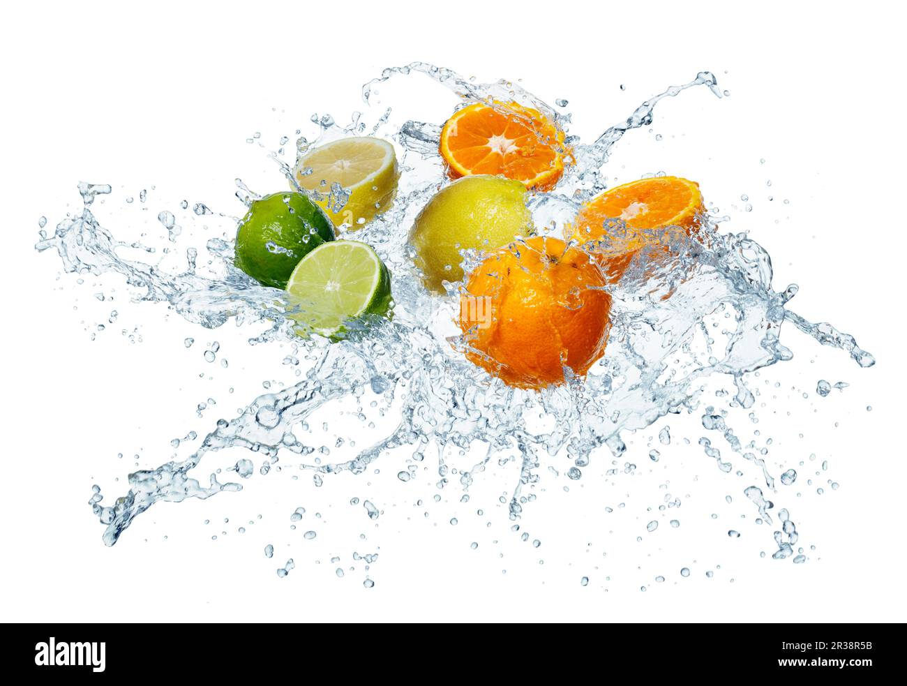 Citrus fruits in a splash of water Stock Photo - Alamy