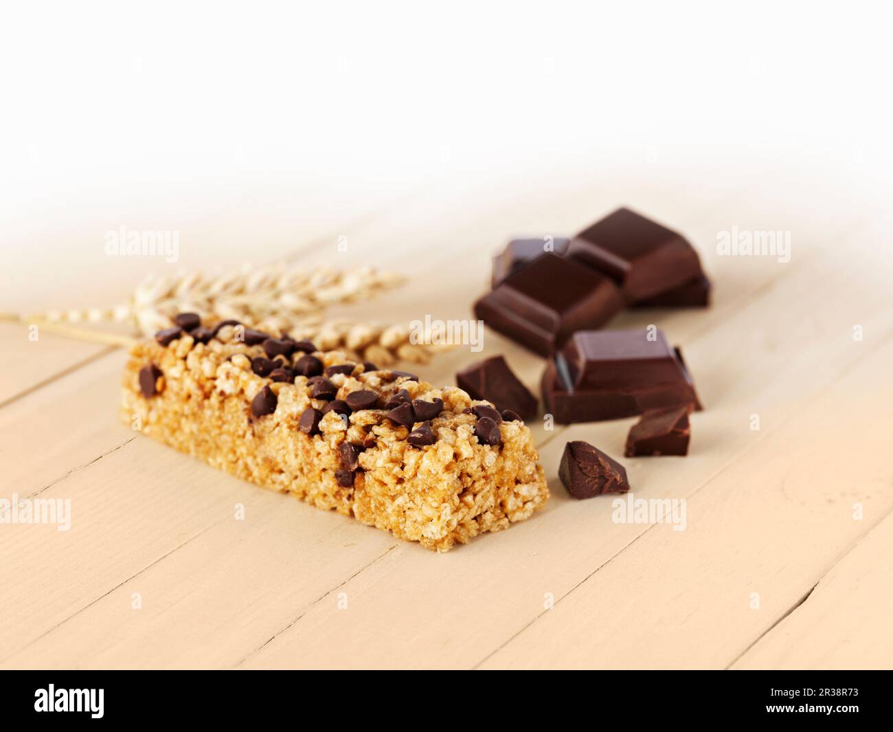 Cereal Bar with Chocolate Stock Photo - Alamy