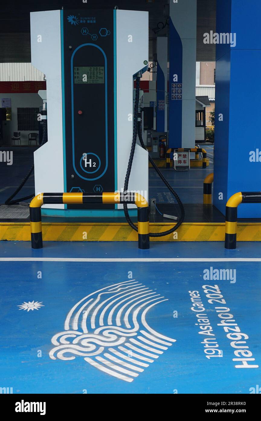 HANGZHOU, CHINA - MAY 23, 2023 - A hydrogen fuel cell vehicle ...