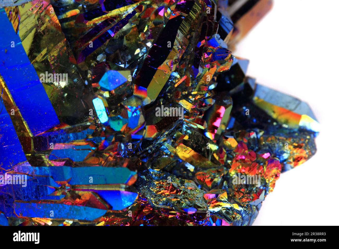 crystal with metal rainbow surface as nice background Stock Photo - Alamy
