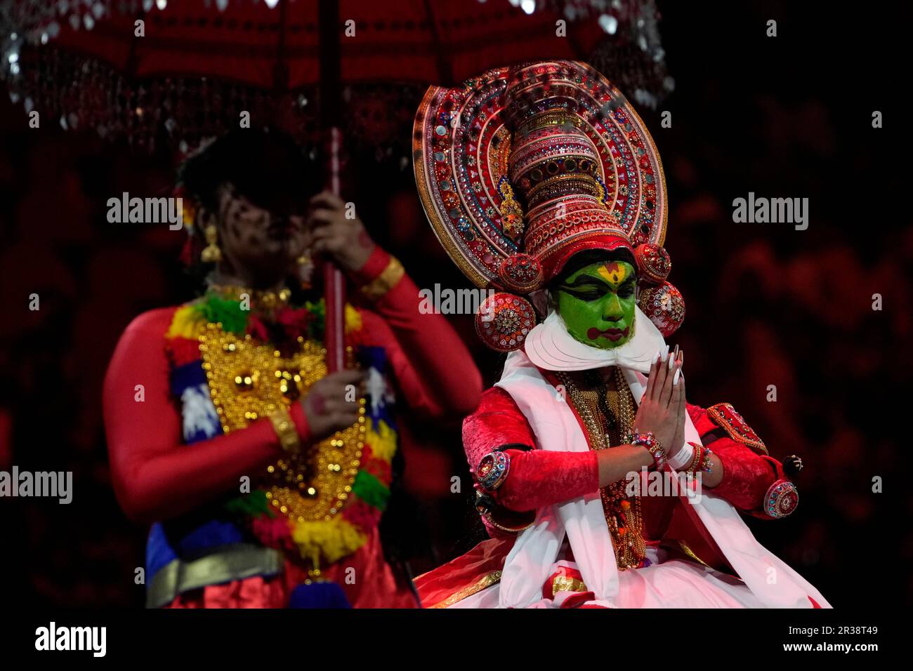 Dancers perform ahead of Indian Prime Minister Narendra Modi's arrival ...