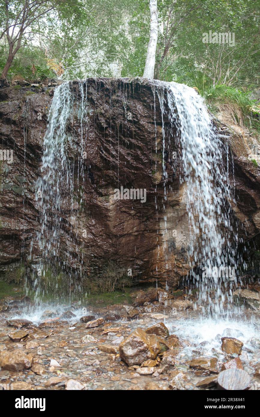 Close-up of a powerful waterfall in the wild in high quality Stock ...