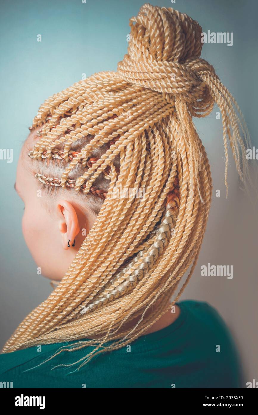 Female pigtails, Senegalese braid braid, kanekalon, afrokosy, pigtails ...