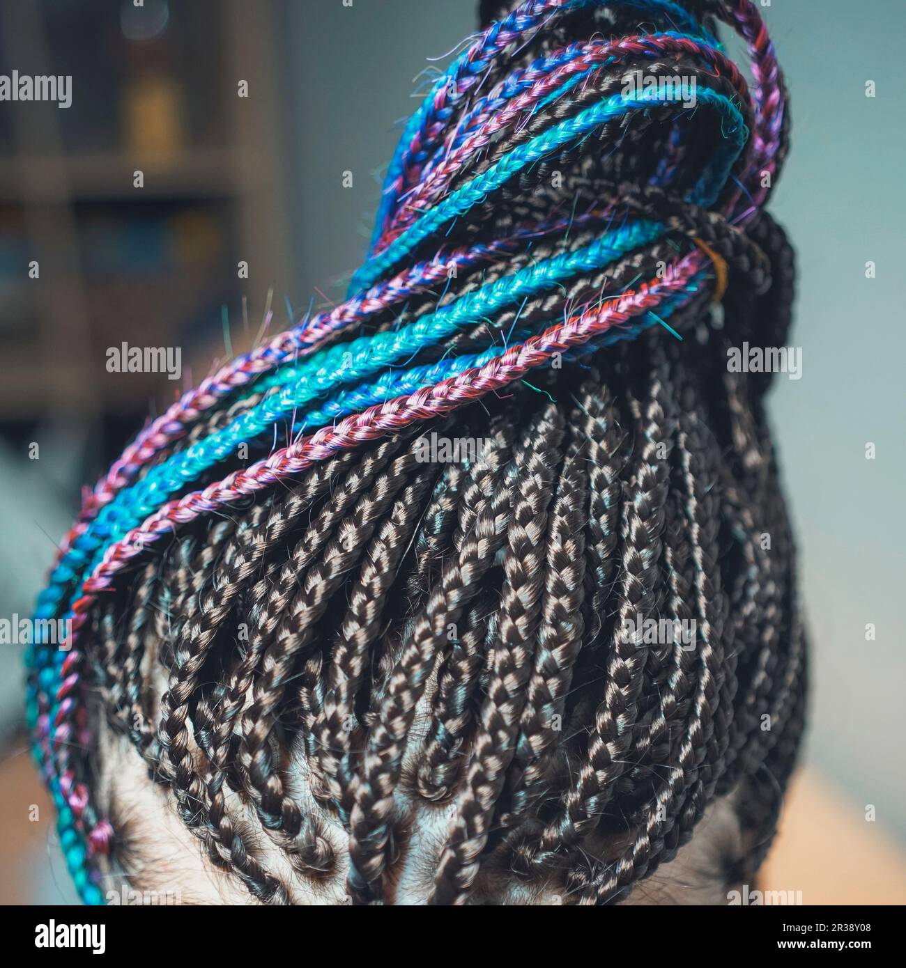 African braids, many thin braids Stock Photo - Alamy