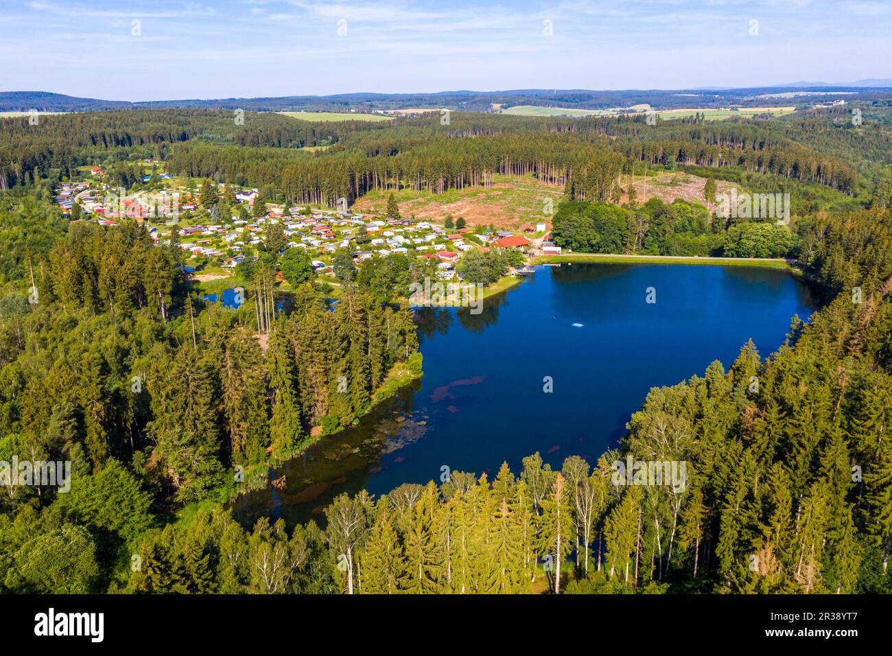 Aerial photograph pear tree pond Neudorf resin Stock Photo - Alamy