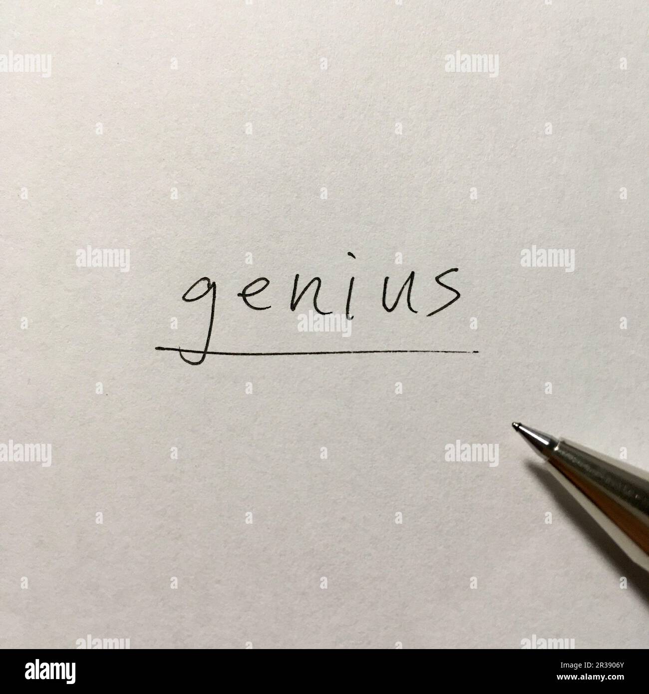Genius concept word on paper background Stock Photo - Alamy