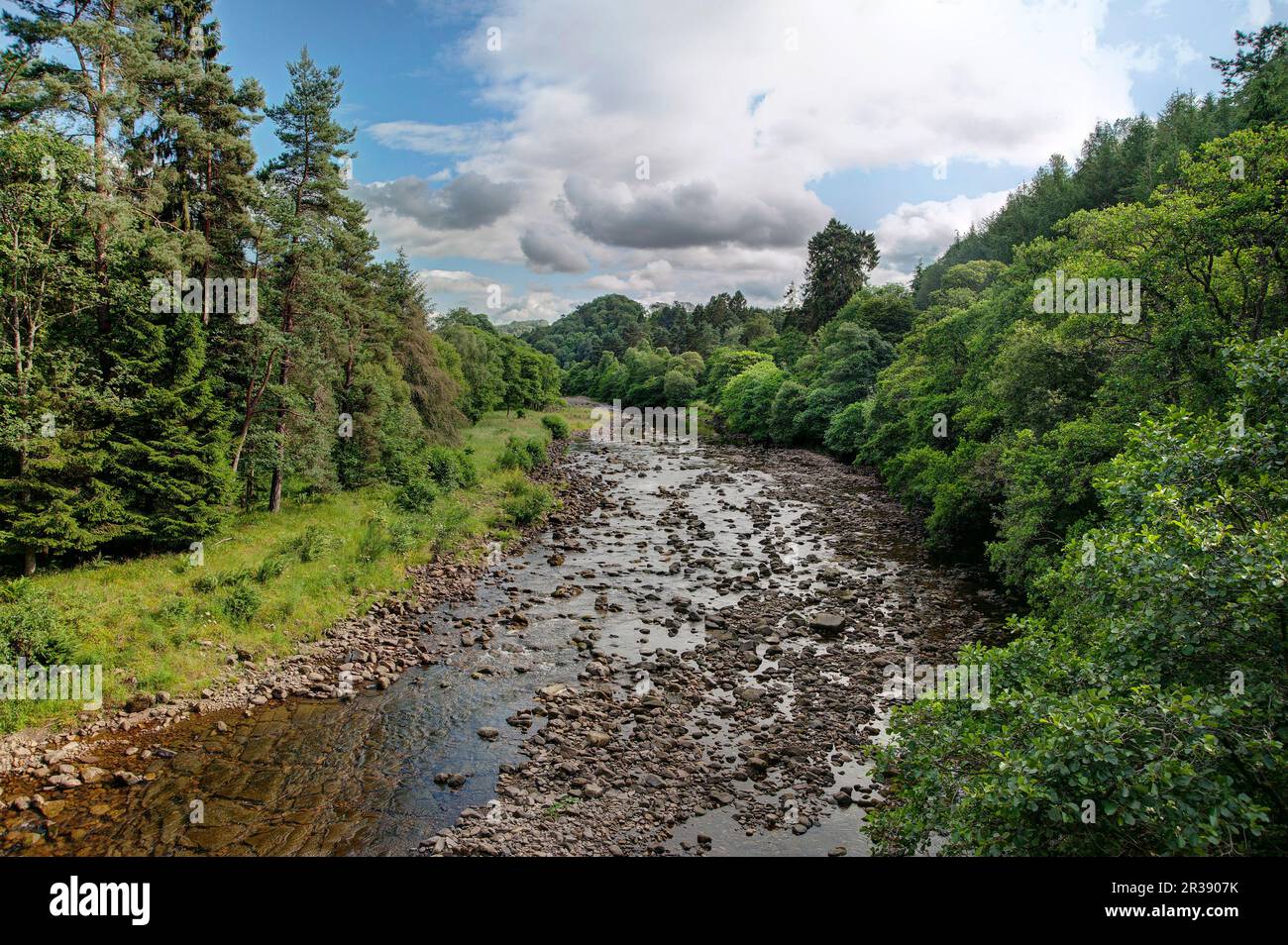 The River Allen at Staward Gorge near Bardon Mill, Northumberland Stock ...
