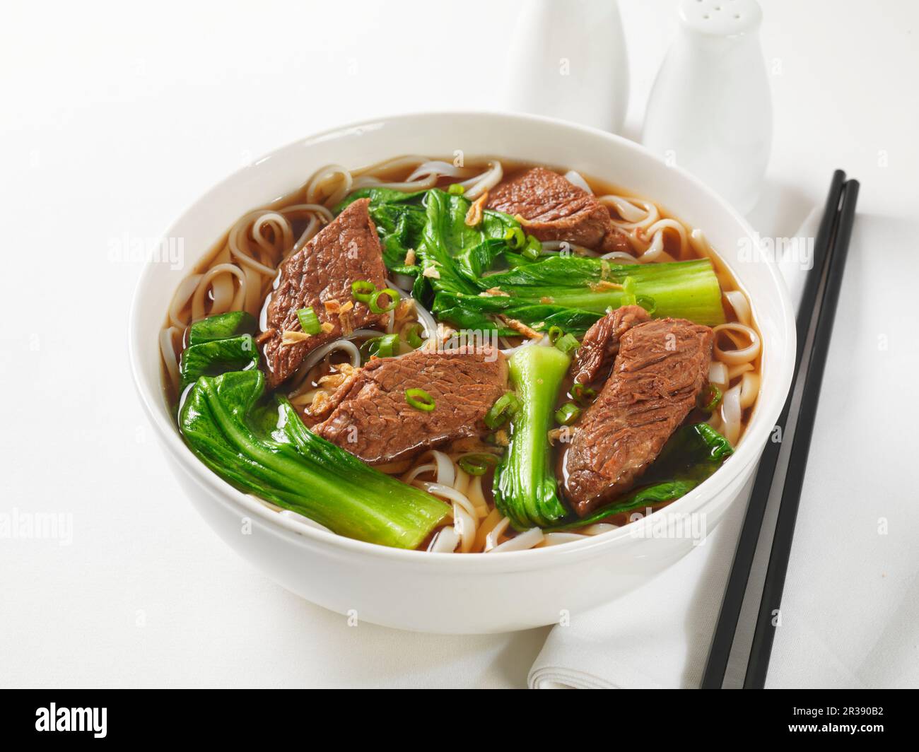 Noodle Soup with Beef and pak choy (Asia Stock Photo - Alamy