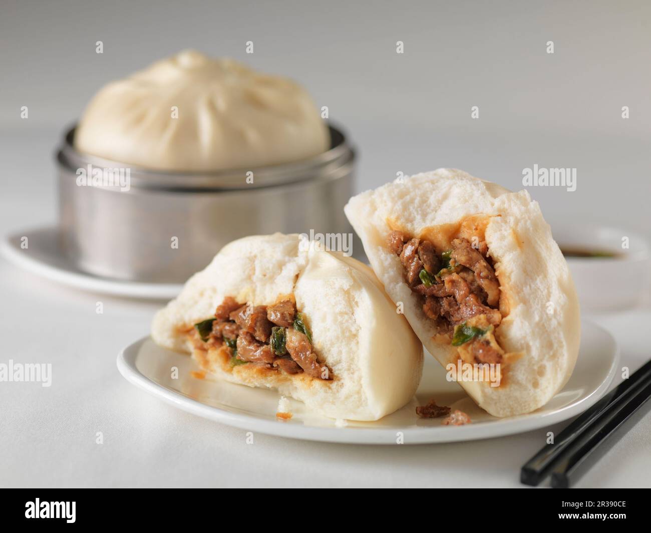 Chinese pork buns Stock Photo - Alamy