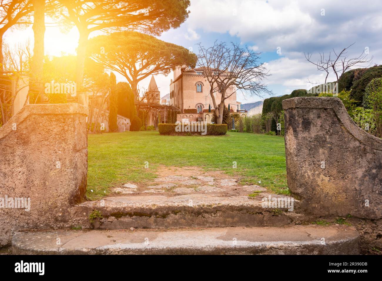 Old villa in Ravello, Italy with a garden Stock Photo - Alamy