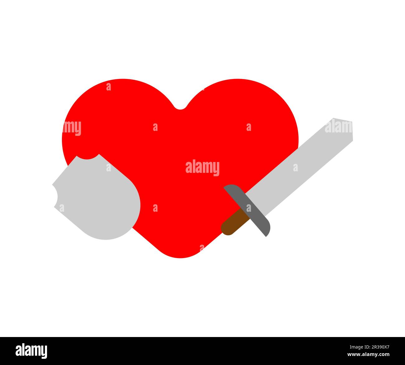 Heart with shield and sword. Heart with protection Stock Vector Image ...