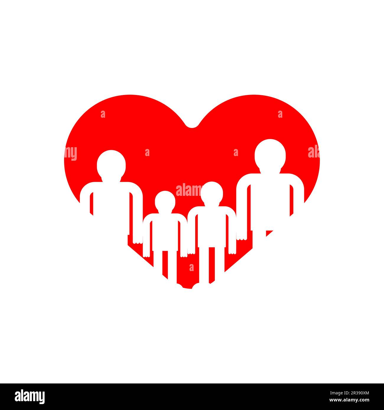 Family love symbol. Family and Heart sign Stock Vector Image & Art - Alamy
