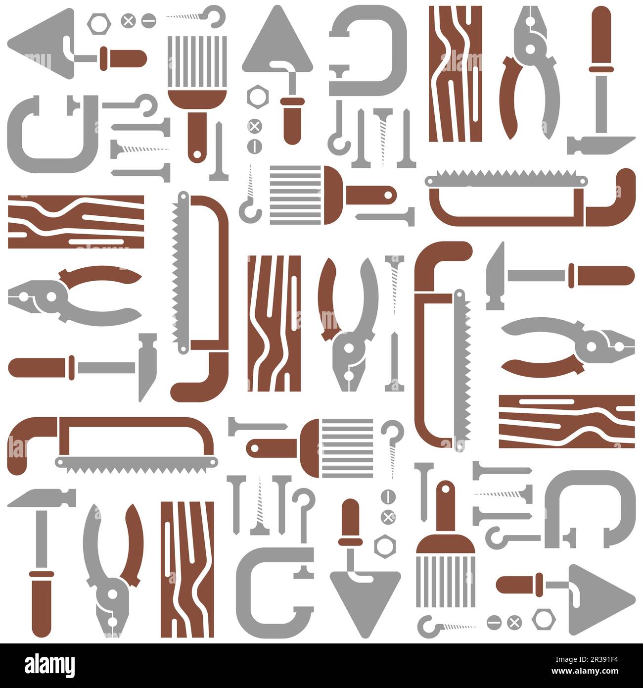 Tools set pattern seamless. Tool background. saw and brush, hammers ...