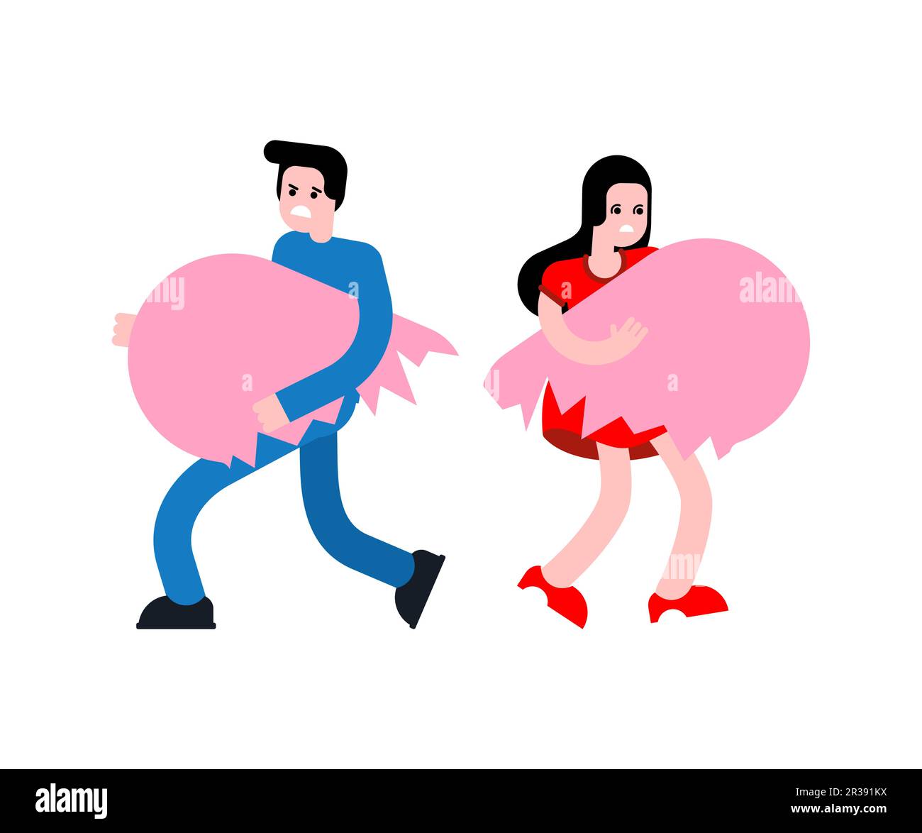 End relationship illustration Stock Vector Images - Alamy