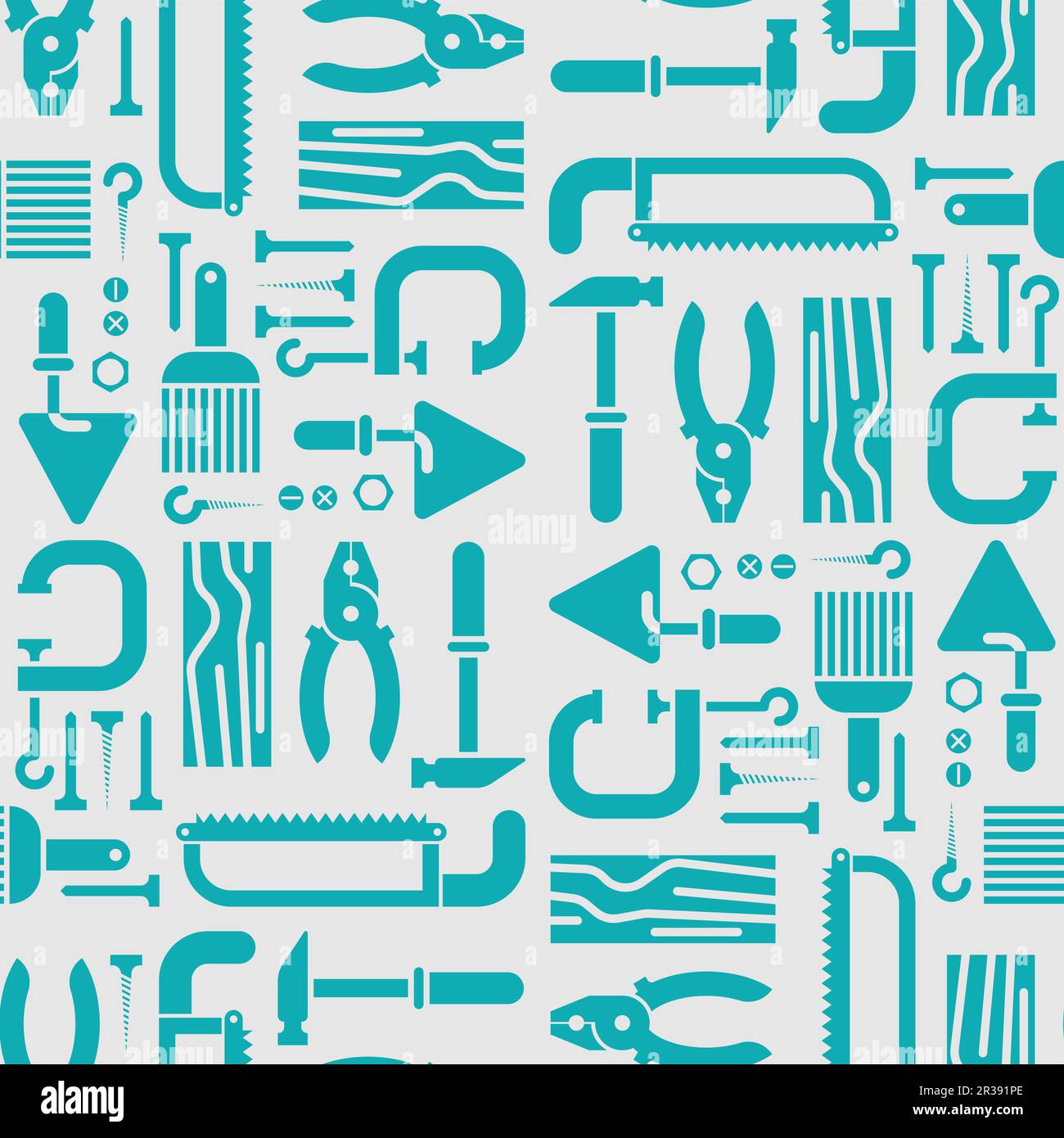 Tools set pattern seamless. Tool background. saw and brush, hammers ...