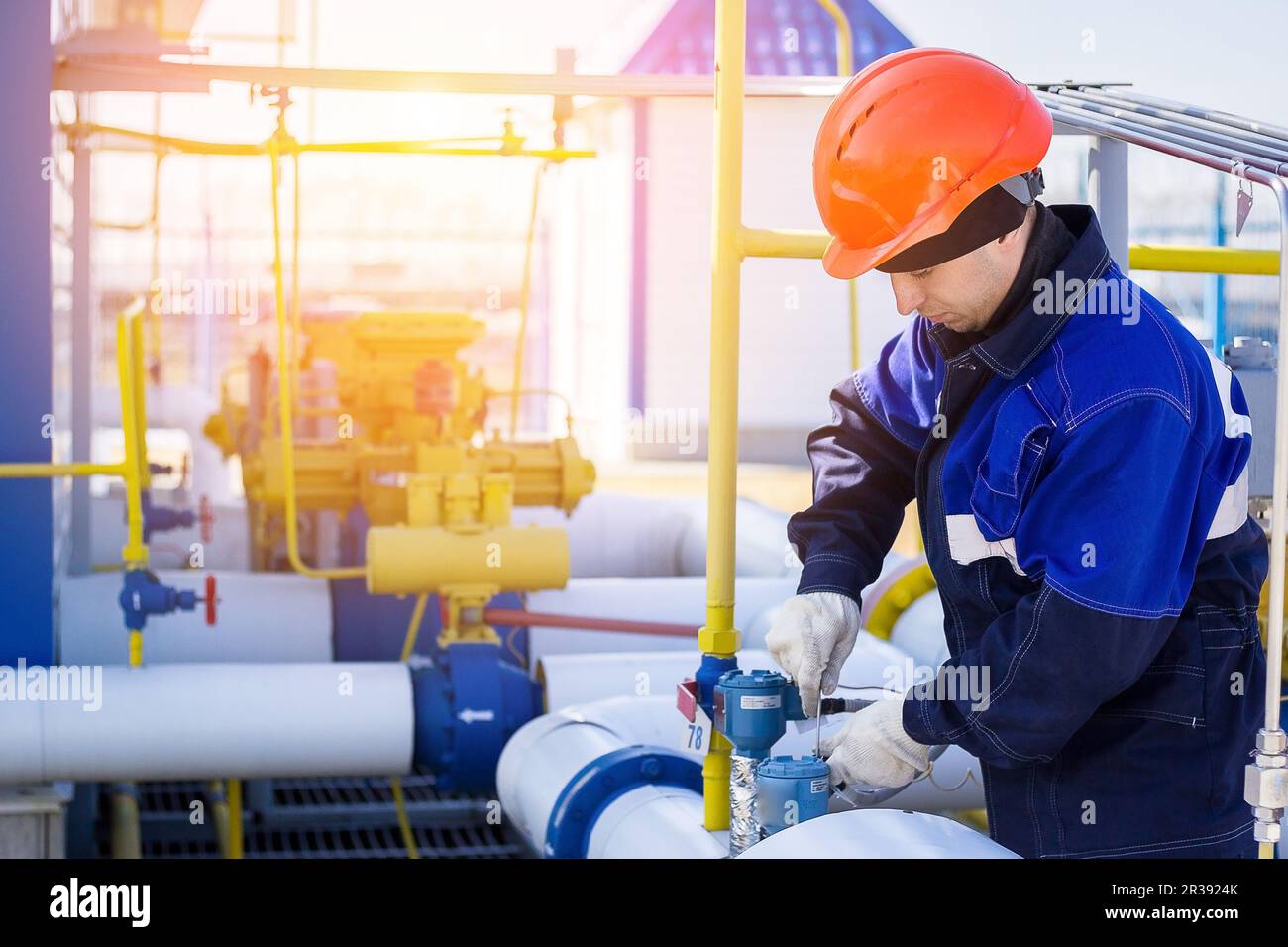 Control and measuring instrument fitter performs equipment operation ...