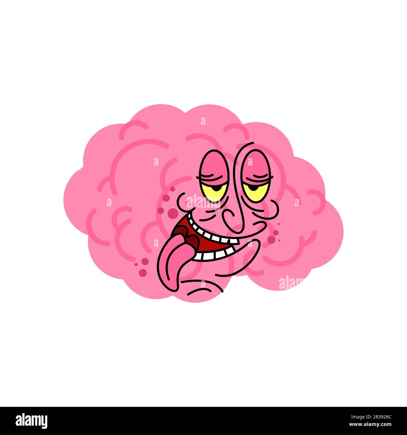 Drunk Brain isolated. Drunk mind. Vector illustration Stock Vector ...