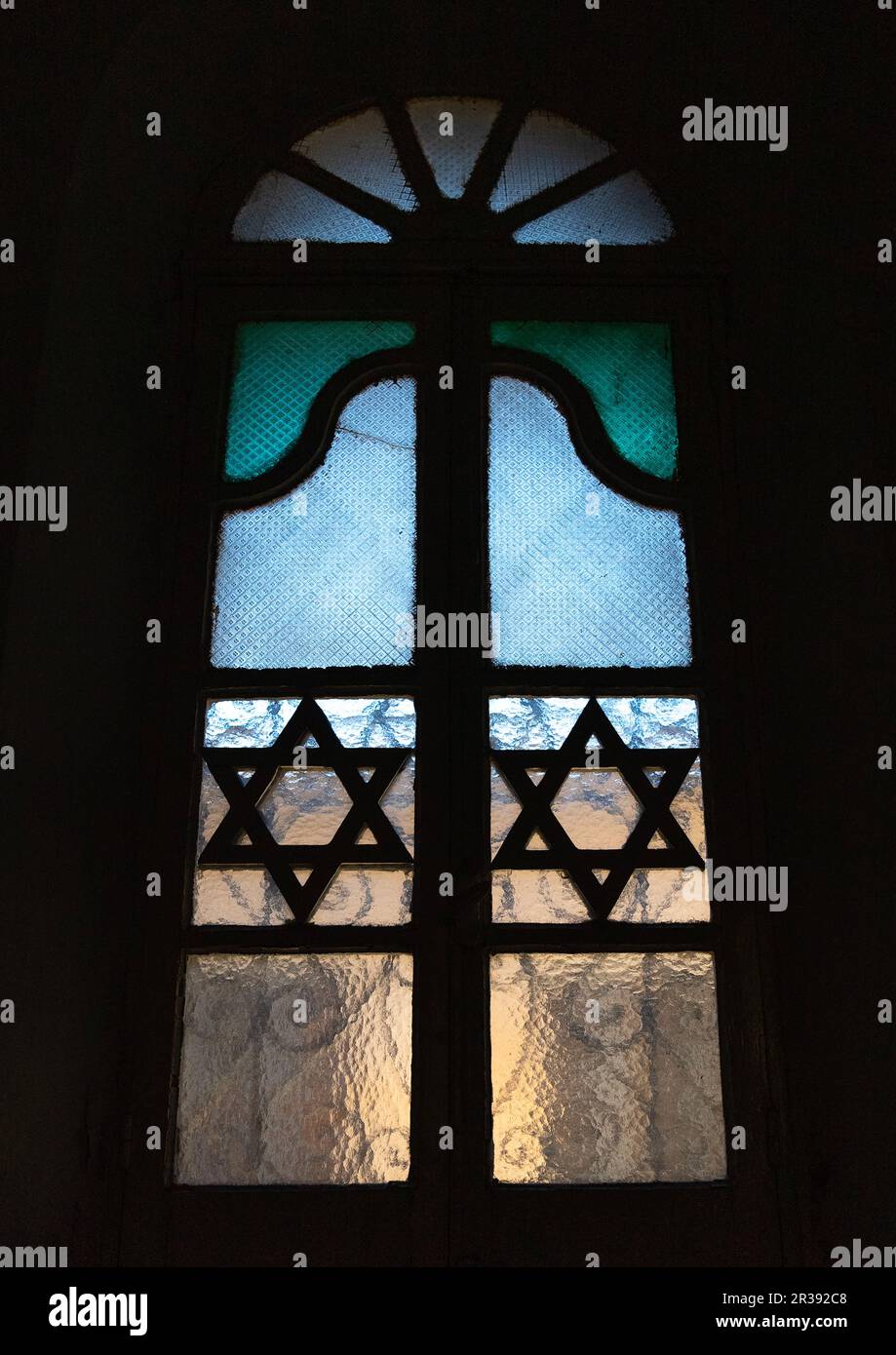 Asmara Synagogue window with star of David, Central Region, Asmara ...