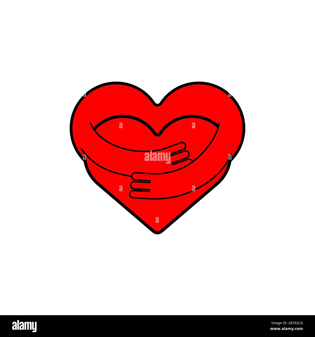Hug heart concept friendship Cut Out Stock Images & Pictures - Alamy