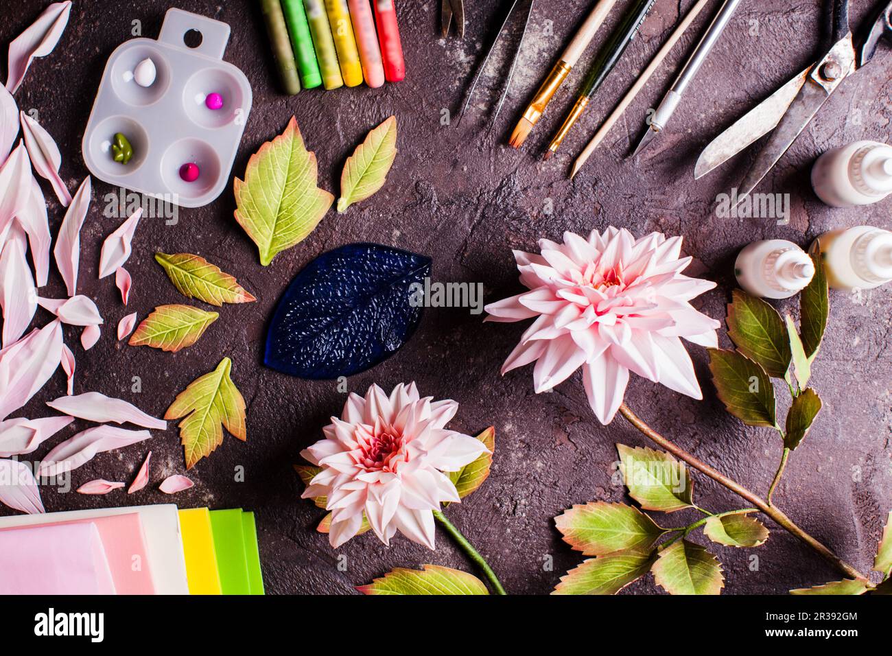 DIY making realistic flowers from foam material Stock Photo - Alamy