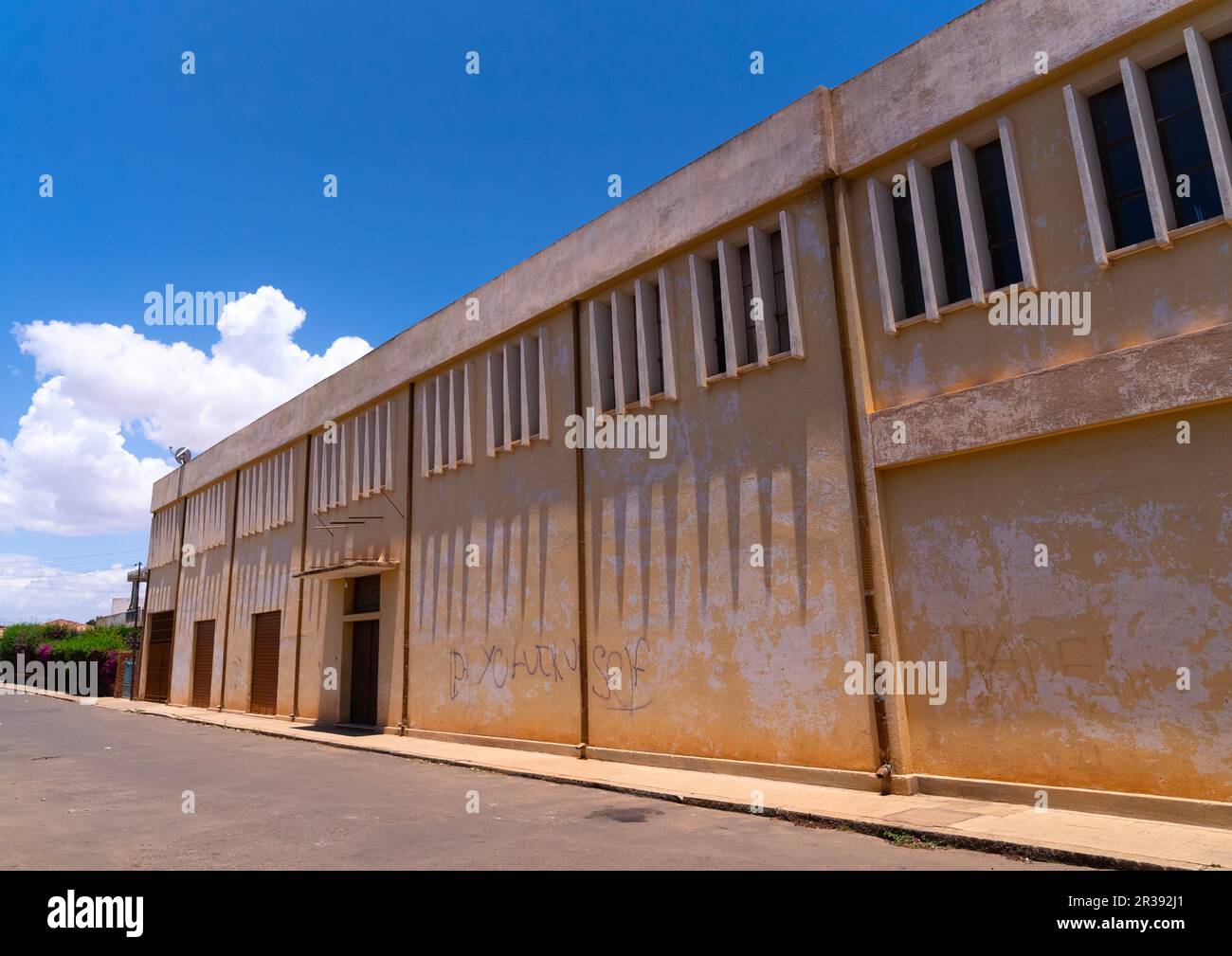 Old italian factory building, Central region, Asmara, Eritrea Stock ...