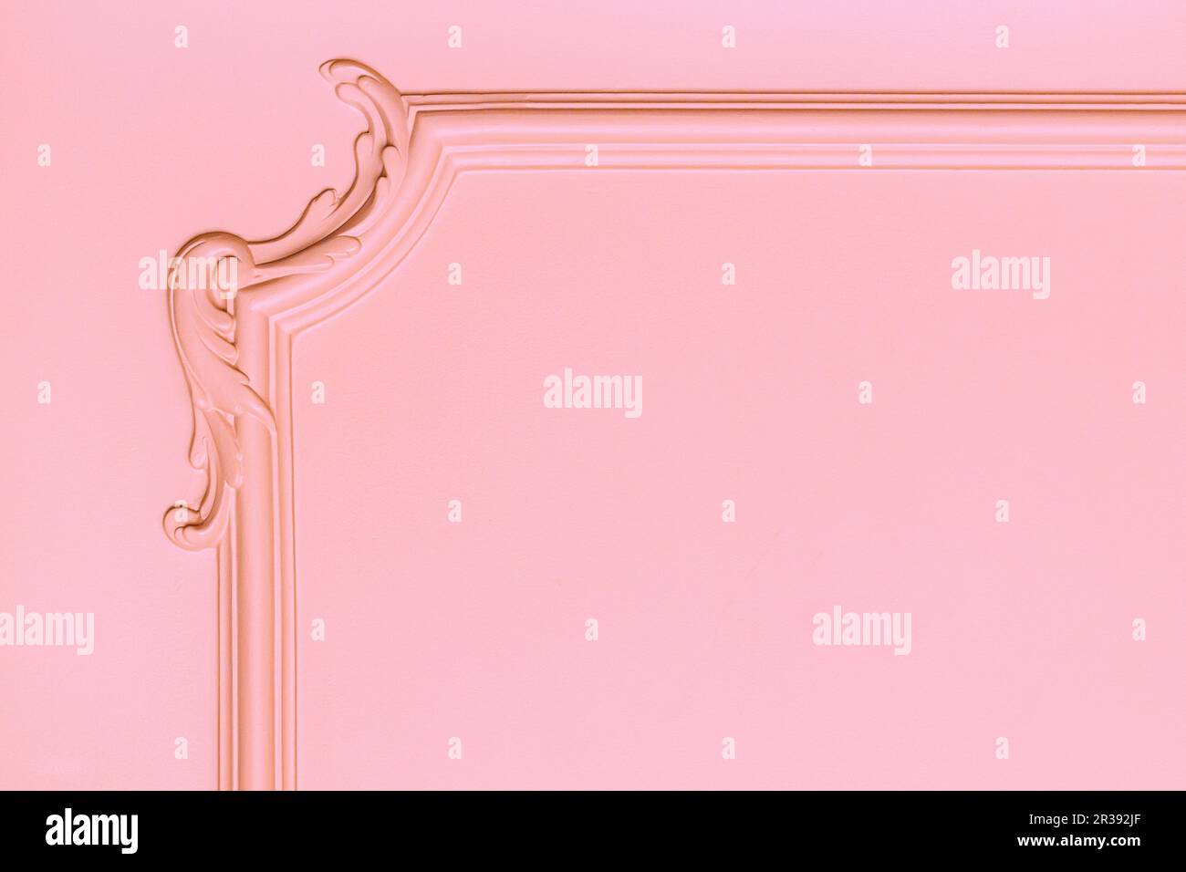 Luxury pink wall design bas-relief with stucco mouldings classic style ... Luxury pink wall design bas-relief with stucco mouldings classic style ...