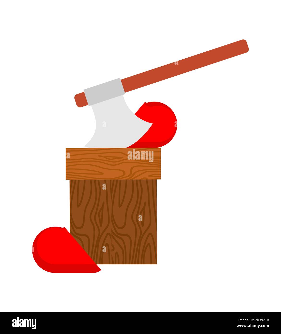 Executioner cut off love. Severed heart. Love ended concept Stock ...