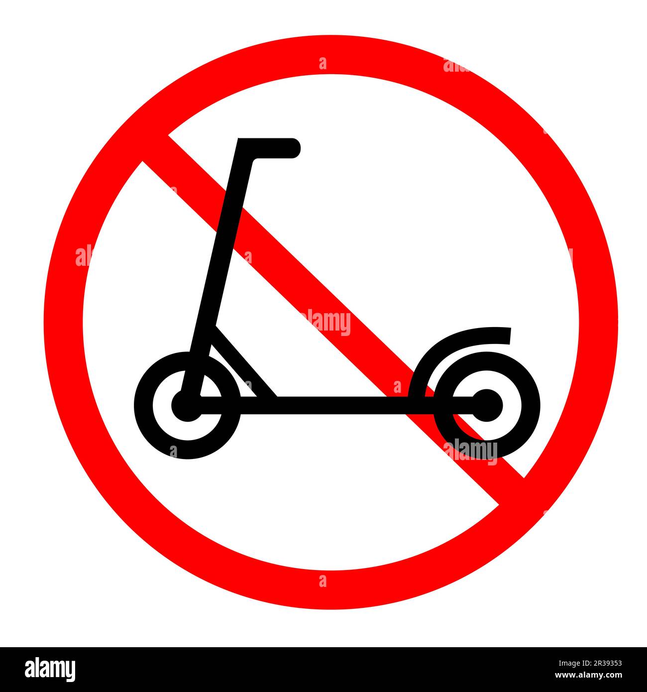 Attention no scooter sign hi-res stock photography and images - Alamy